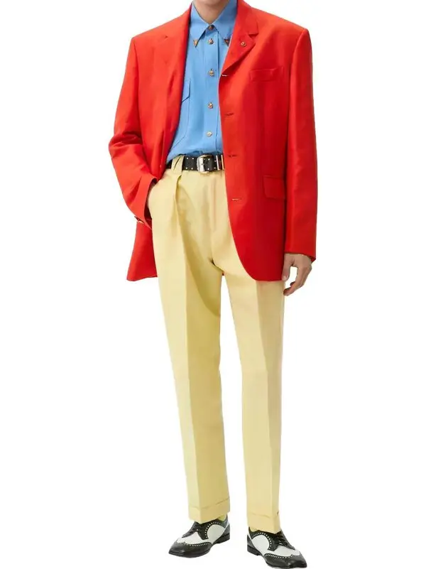 Versace Wool-linen Blazer - Red
