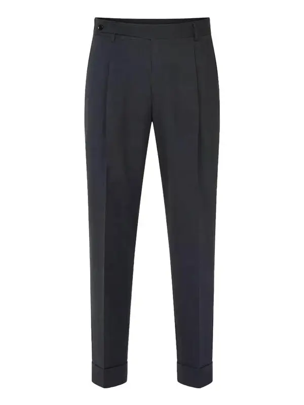 PT TORINO Pleated Turn-up Trousers - Grey