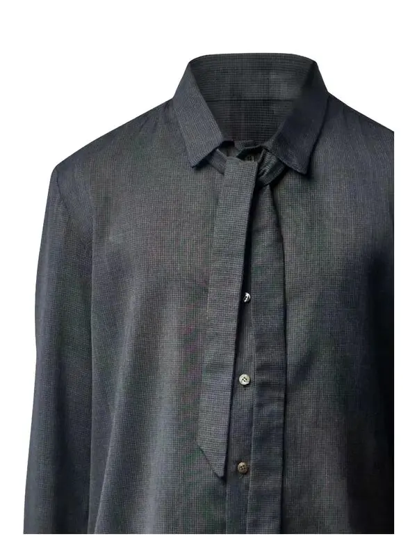 K'ANG Tie-detail Long-sleeved Shirt - Black