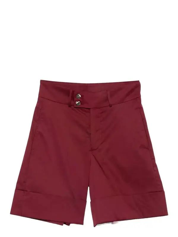 BERWICH Nadine Button-detail Shorts - Red