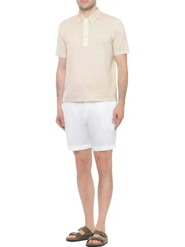 120% Lino Short-sleeve Polo Shirt - Neutrals