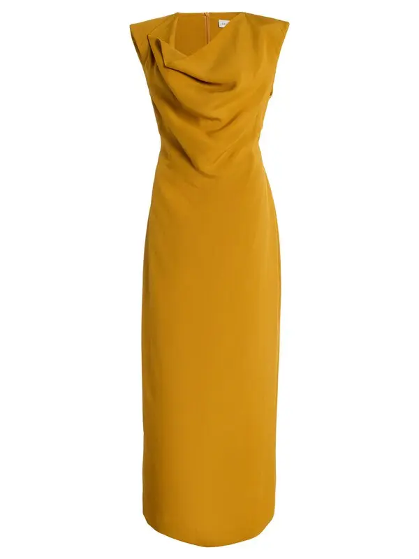 HOUSE OF DAGMAR Draped Maxi Dress - Yellow