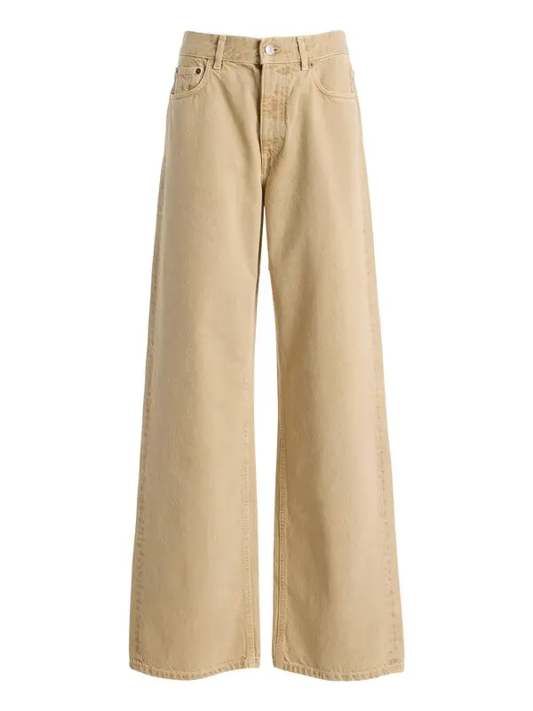 HOUSE OF DAGMAR High-rise Relaxed Straight-leg Jeans - Brown