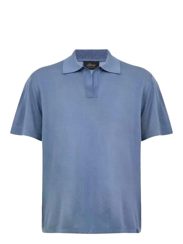 Brioni Piqué Polo Shirt - Blue