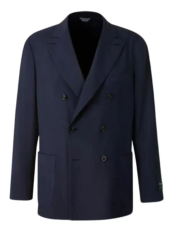 Boglioli Double-breasted Peak-lapel Blazer - Blue