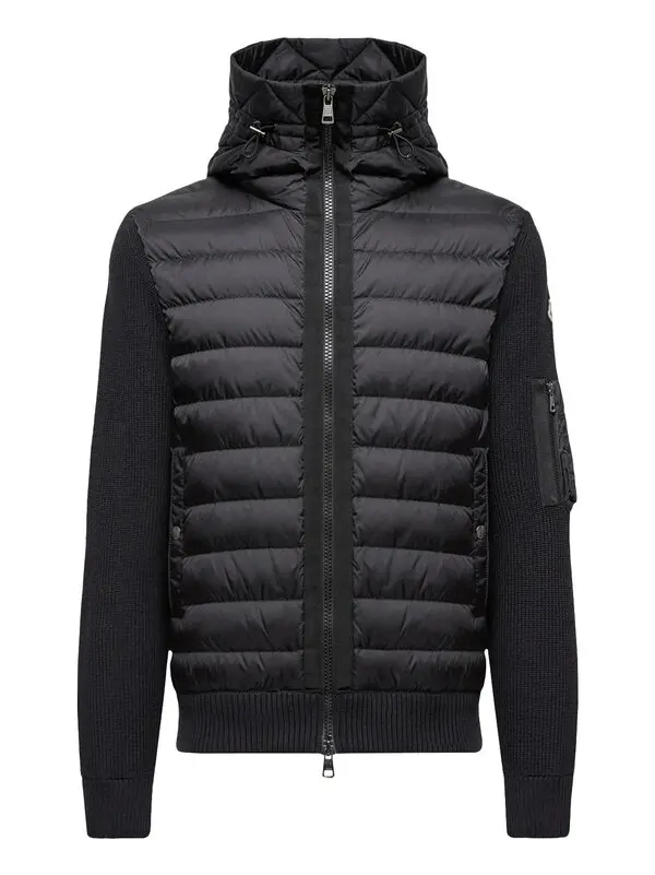 Moncler Padded Zip-up Cardigan - Black