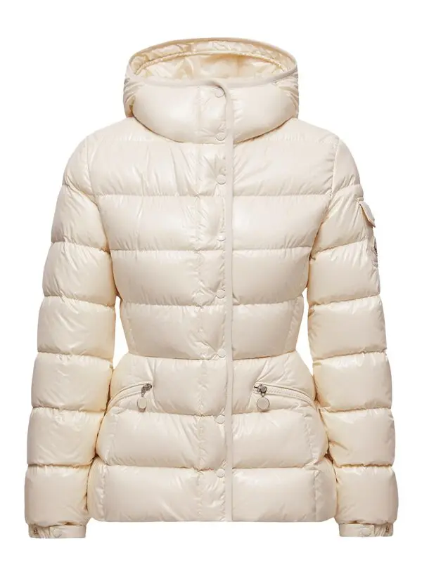 Moncler Barante Hooded Short Down Jacket - White