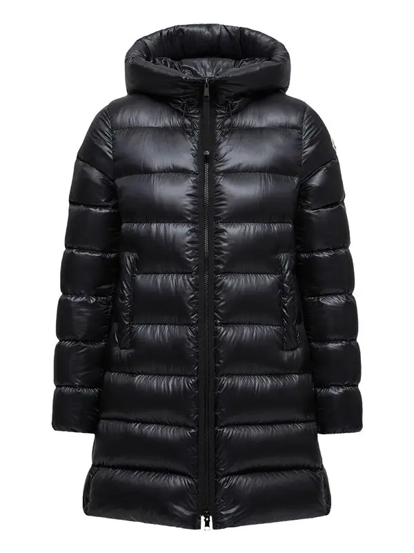 Moncler Suyenne Hooded Mid-length Down Jacket - Black