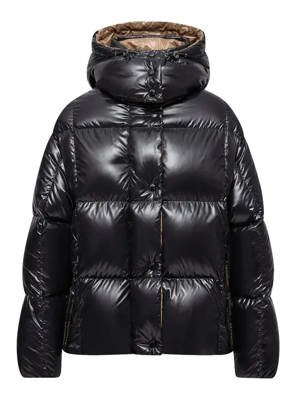 Moncler Parana Hooded Short Down Jacket - Black