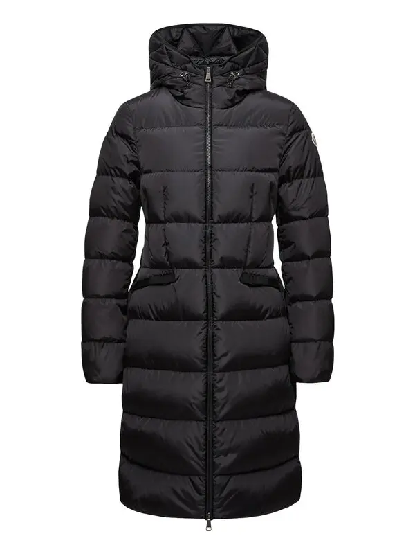 Moncler Avocette Hooded Long Down Jacket - Black