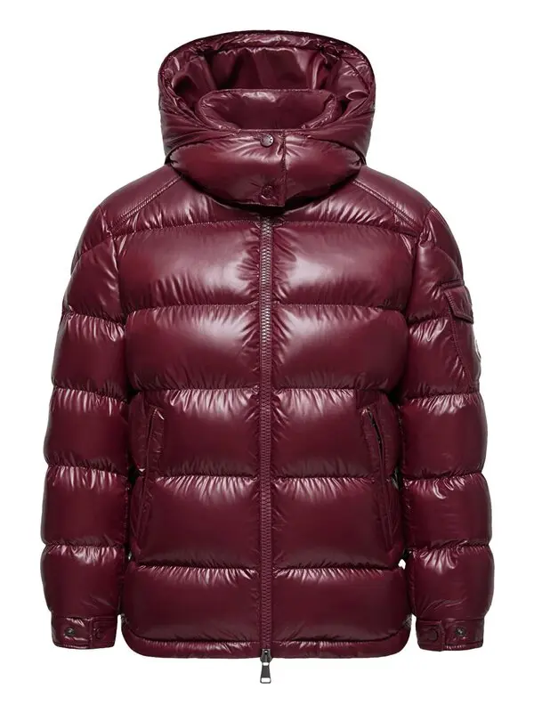 Moncler Maire Hooded Short Down Jacket - Red