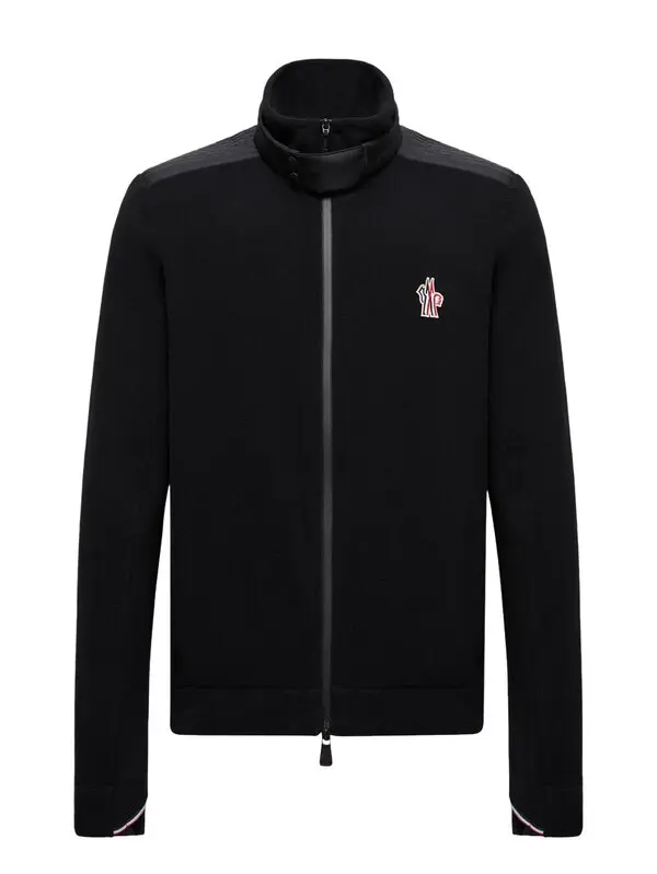 Moncler Zip-up Turtleneck Performance Fleece - Black