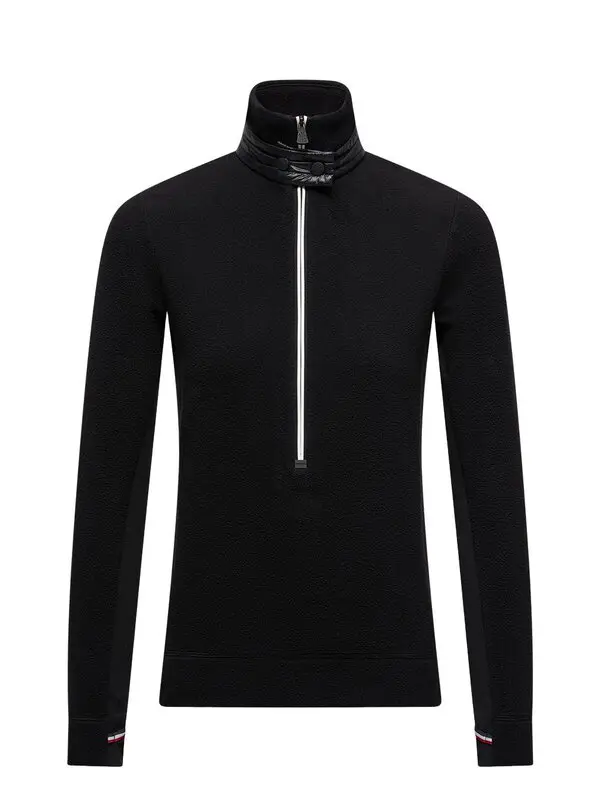 Moncler Half-zip Performance Fleece Top - Black