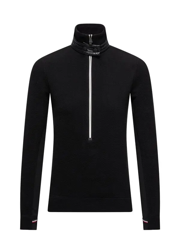 Moncler Half-zip Performance Fleece Top - Black