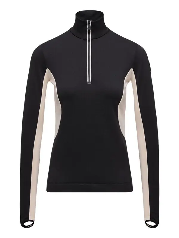Moncler Polartec Half-zip Turtleneck - Black