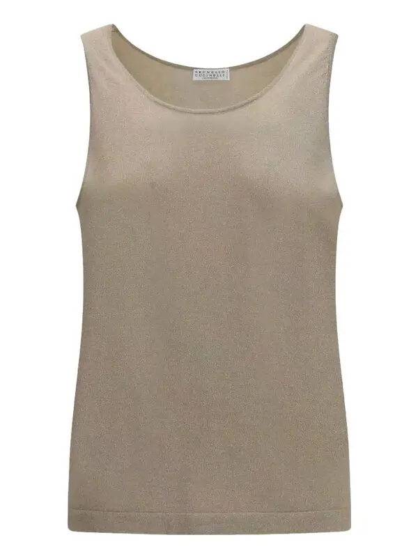 Brunello Cucinelli Metallic Effect Knit Top - Neutrals