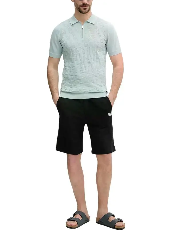 Karl Lagerfeld Logo-print Drawstring Track Shorts - Black
