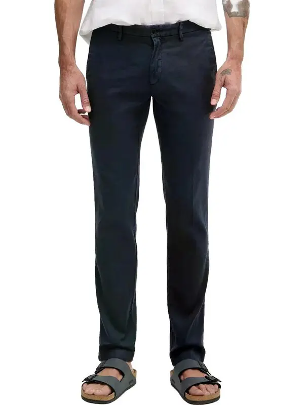 Karl Lagerfeld Slim Fit Button-fastening Trousers - Blue