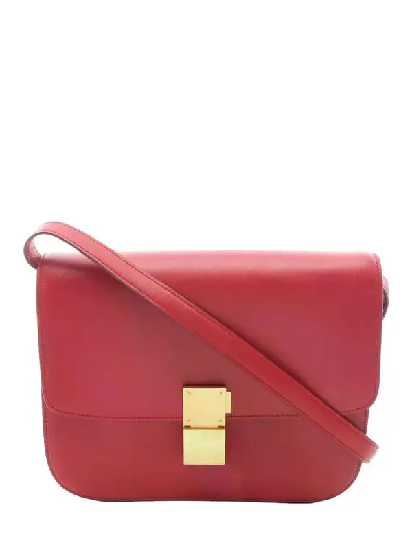Celine Medium Classic Box Shoulder Bag - Red