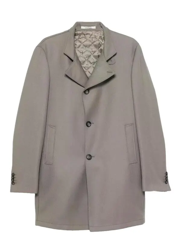 Tagliatore Gordon High-neck Button-up Coat - Grey