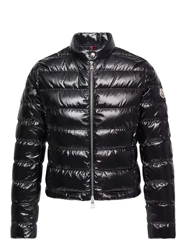 Moncler Papillon Zip-up Short Padded Jacket - Black