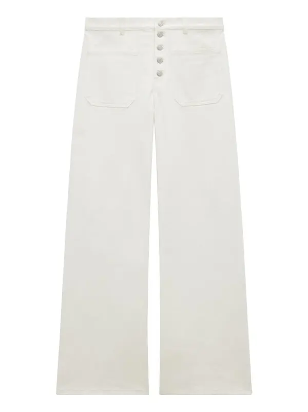 COURREGES Multiflex Denim Bootcut Pants - White