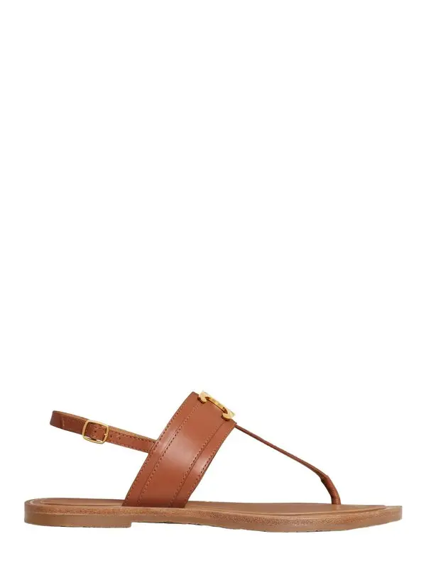 Celine Triomphe Flat Sandals - Brown