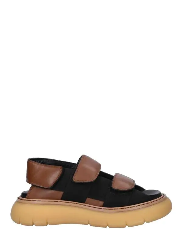 Khaite Double Strap Sandals - Black