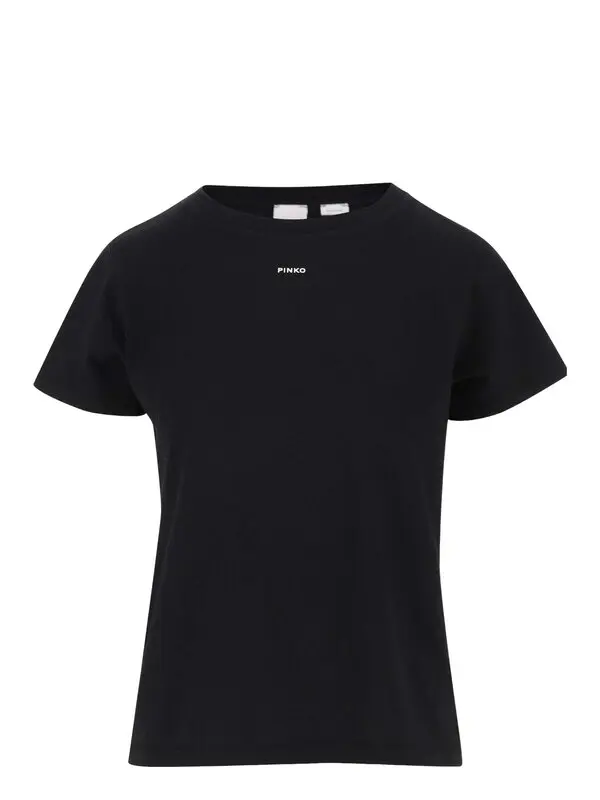 Pinko Mini Logo Crewneck T-shirt - Black