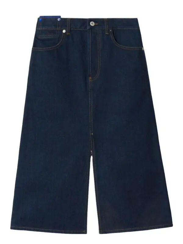 Burberry Denim Skirt With Pocket Detail - Indigo