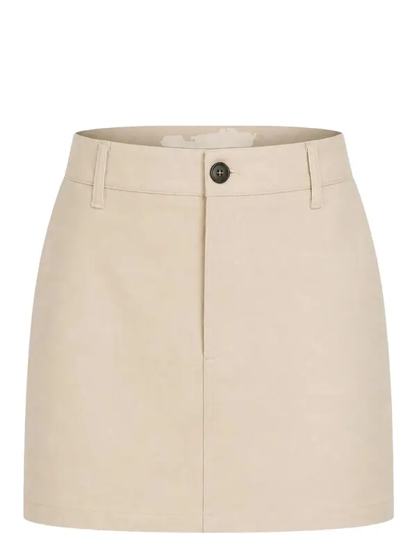 Wardrobe.NYC Drill Mini Skirt - Nude