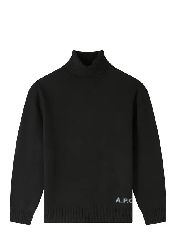 A.p.c. Long-sleeved High-neck Jumper - Black