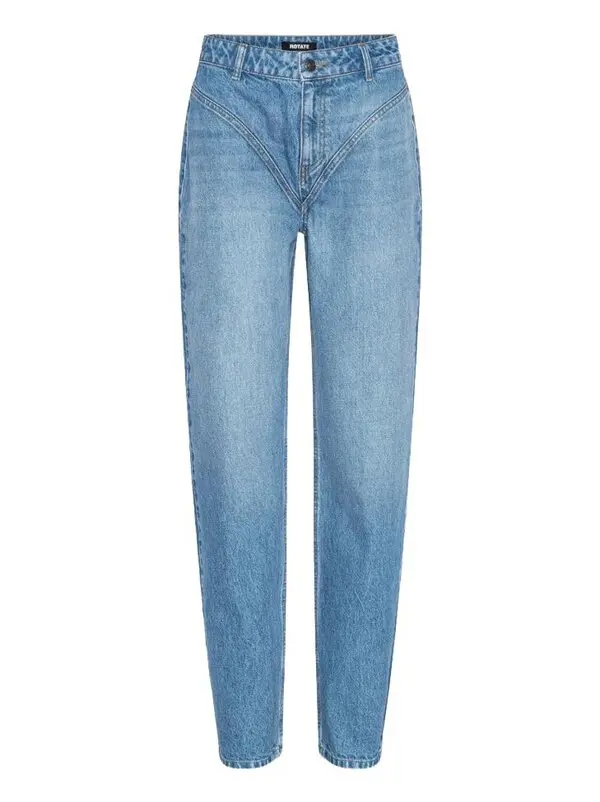 ROTATE BY BIRGER CHRISTENSEN High Waist Cutline Jeans - Blue