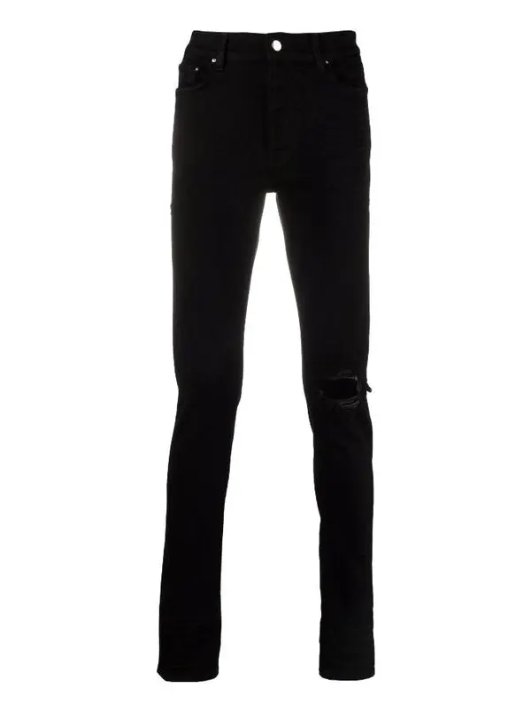 Amiri Distressed Slim-fit Jeans - Black