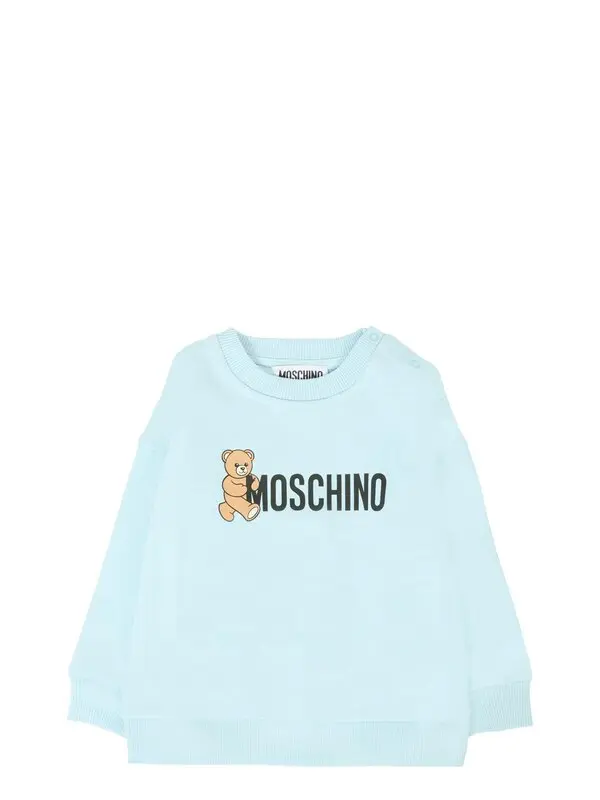 Moschino Crew Neck Sweatshirt - Light Blue
