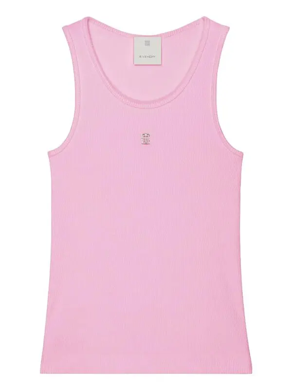 Givenchy Extra Slim Fit Tank Top In Cotton - Pink