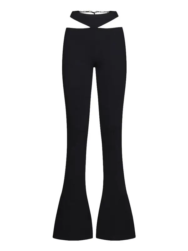 Attico The Remi Cut Out Flared Trousers - Black