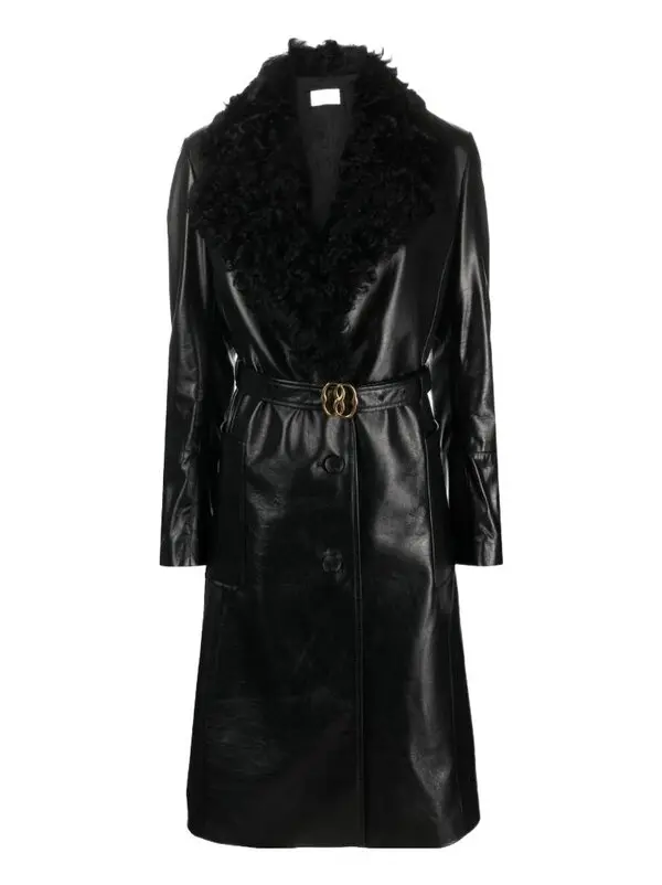 Bally Lapel Long-sleeved Coat - Black