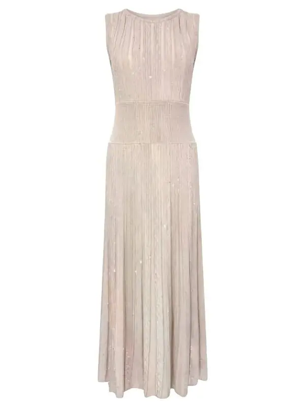 D.exterior Sequined Maxi Dress - Neutrals