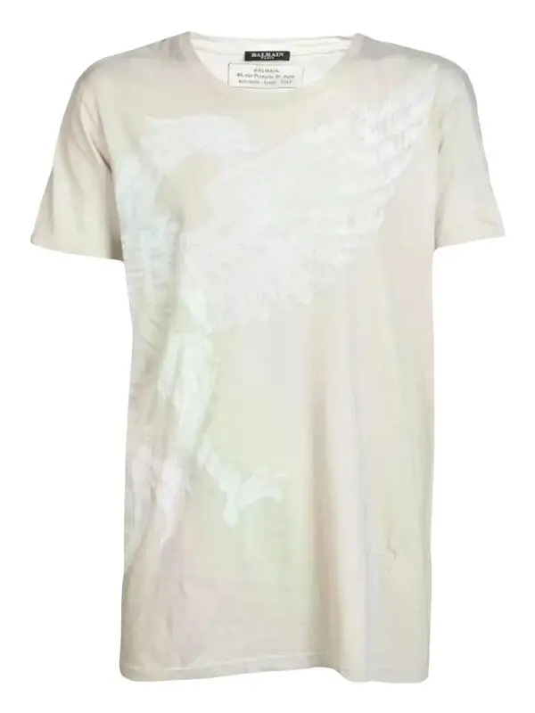 Balmain Eagle-print T-shirt - Neutrals