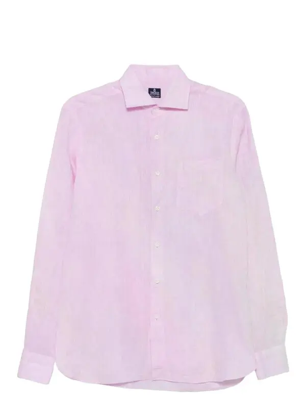 TRUZZI Chest-pocket Button-up Shirt - Pink