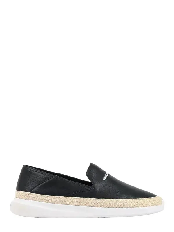 Karl Lagerfeld Logo-print Braided Loafers - Black