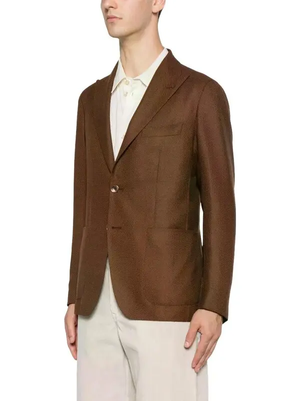 Tagliatore Pin-lapel Single-breasted Blazer - Brown