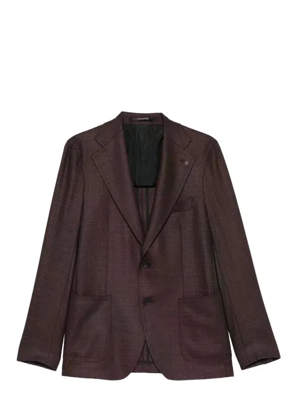 Tagliatore Single-breasted Notched-lapel Blazer - Red