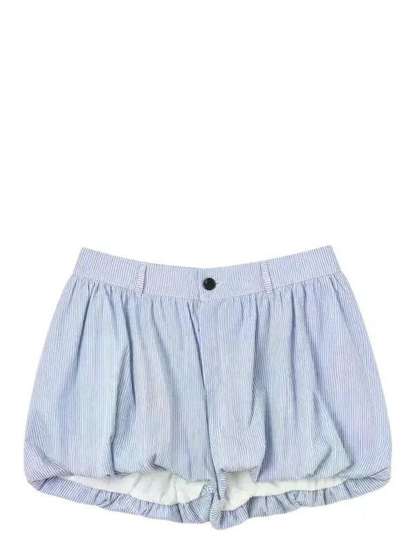 EMERGENCY ROOM Pinstripe Pattern Balloon Shorts - Blue