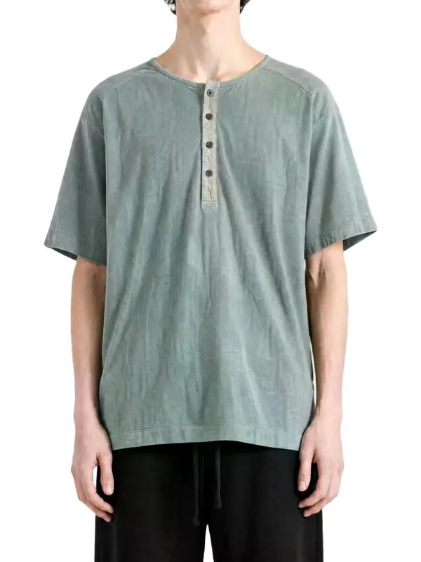 ZIGGY CHEN Henly-neck T-shirt - Green