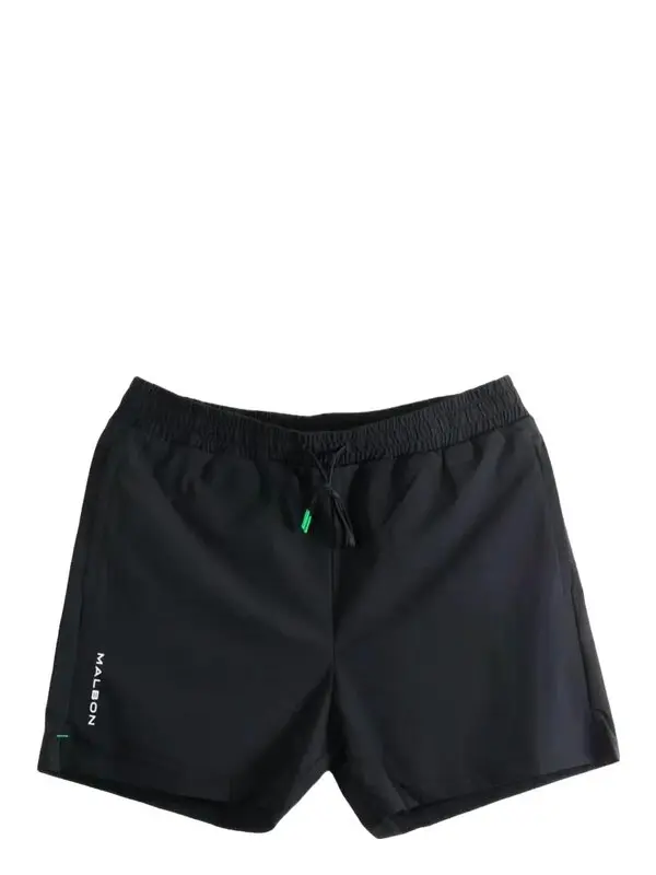 MALBON Logo-print Drawstring Shorts - Black
