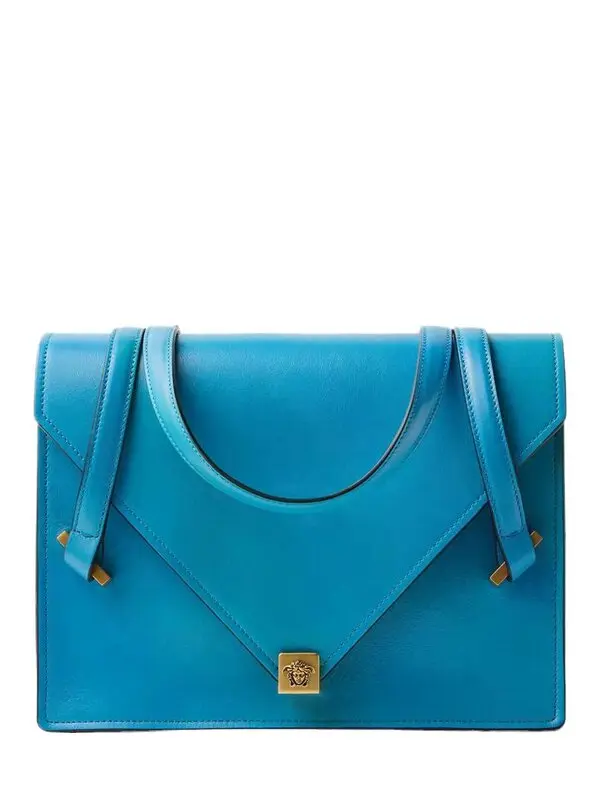 Versace Severine Leather Shoulder Bag - Blue