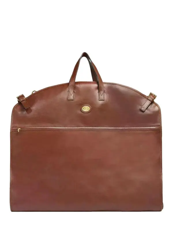 THE BRIDGE Leather Garment Bag - Brown