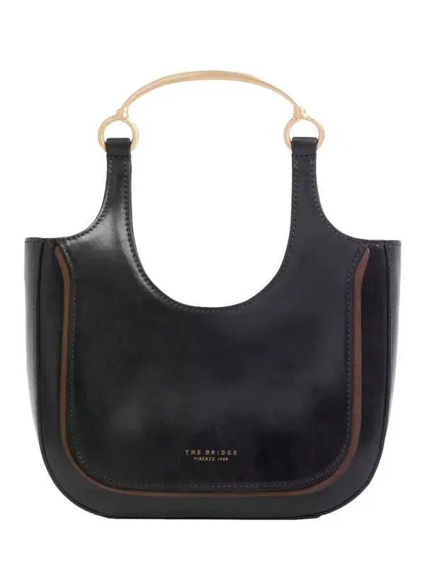 THE BRIDGE Luce Leather Tote Bag - Black